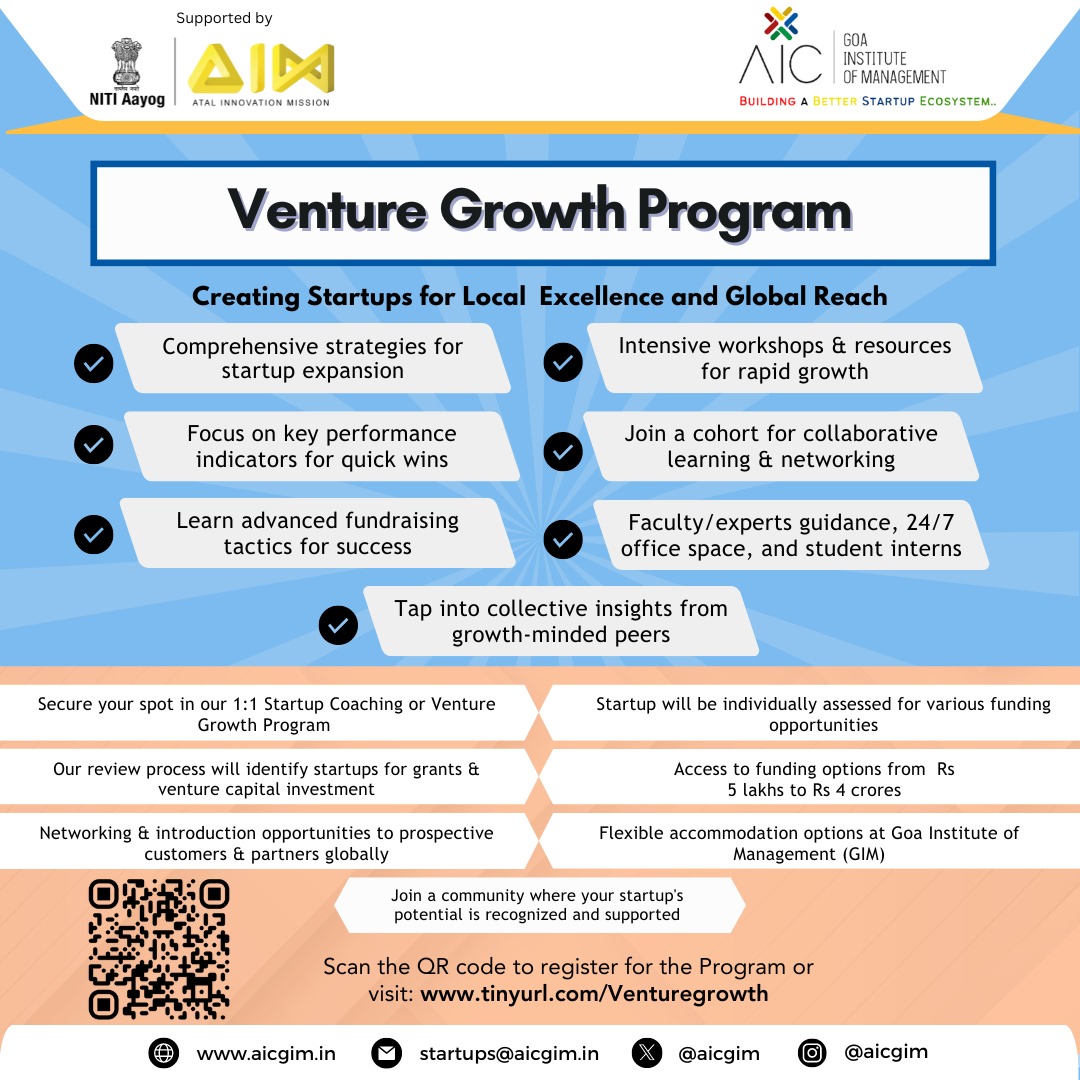Atal Incubation Centre -Venture Growth Program